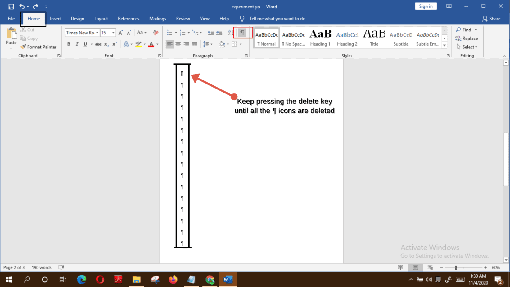 How To Delete A Blank Page In MS Word TechSonu